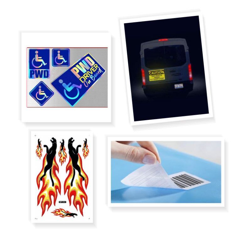 Retroreflective Stickers with High-Visibility